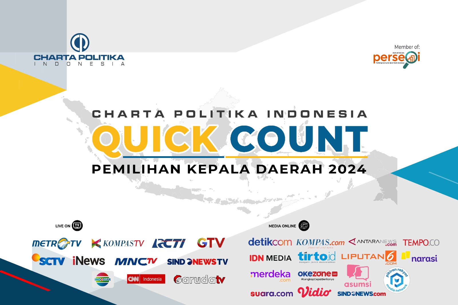 UPDATE RILIS QUICK COUNT PILKADA 2024 - Charta Politika